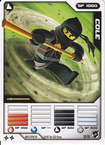 Cole | The Characters from the LEGO Ninjago Cards Wiki | Fandom