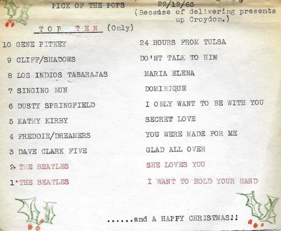 22 December 1963 | The Chart Shows Wiki | Fandom