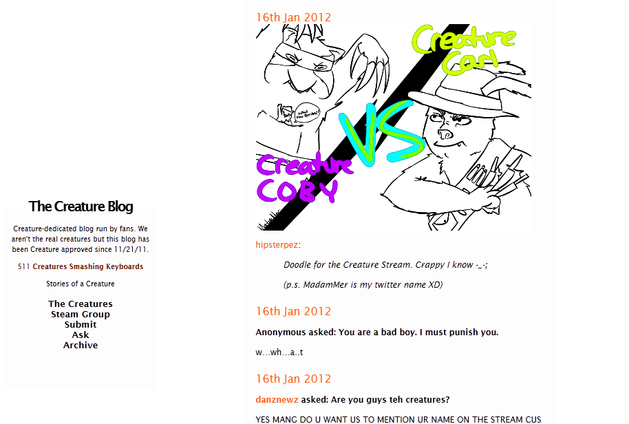 The Creature Blog | The Creature Wiki - Creatures, Series, gags and ...