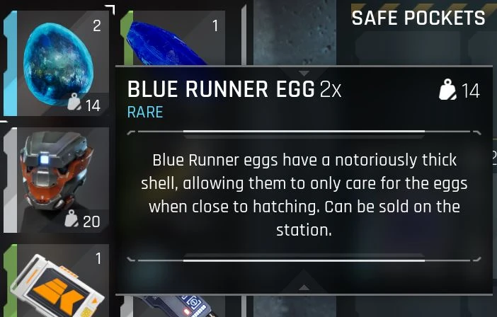 Blue runner egg - The Cycle: Frontier Wiki