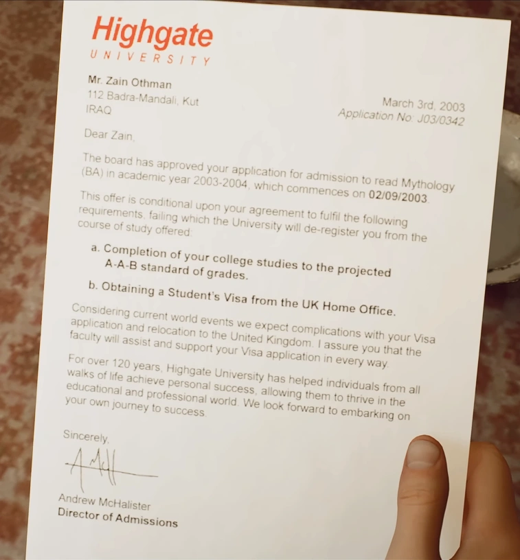 Admission Letter | The Dark Pictures Wiki | Fandom