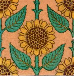 Sunflower Design 1 - Maw & Co | The Decorated Tile Wiki | Fandom