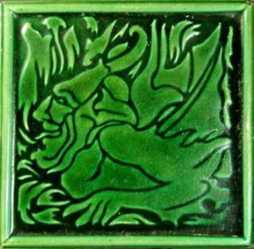 "Self Portrait" CFA Voysey - JC Edwards | The Decorated Tile Wiki | Fandom