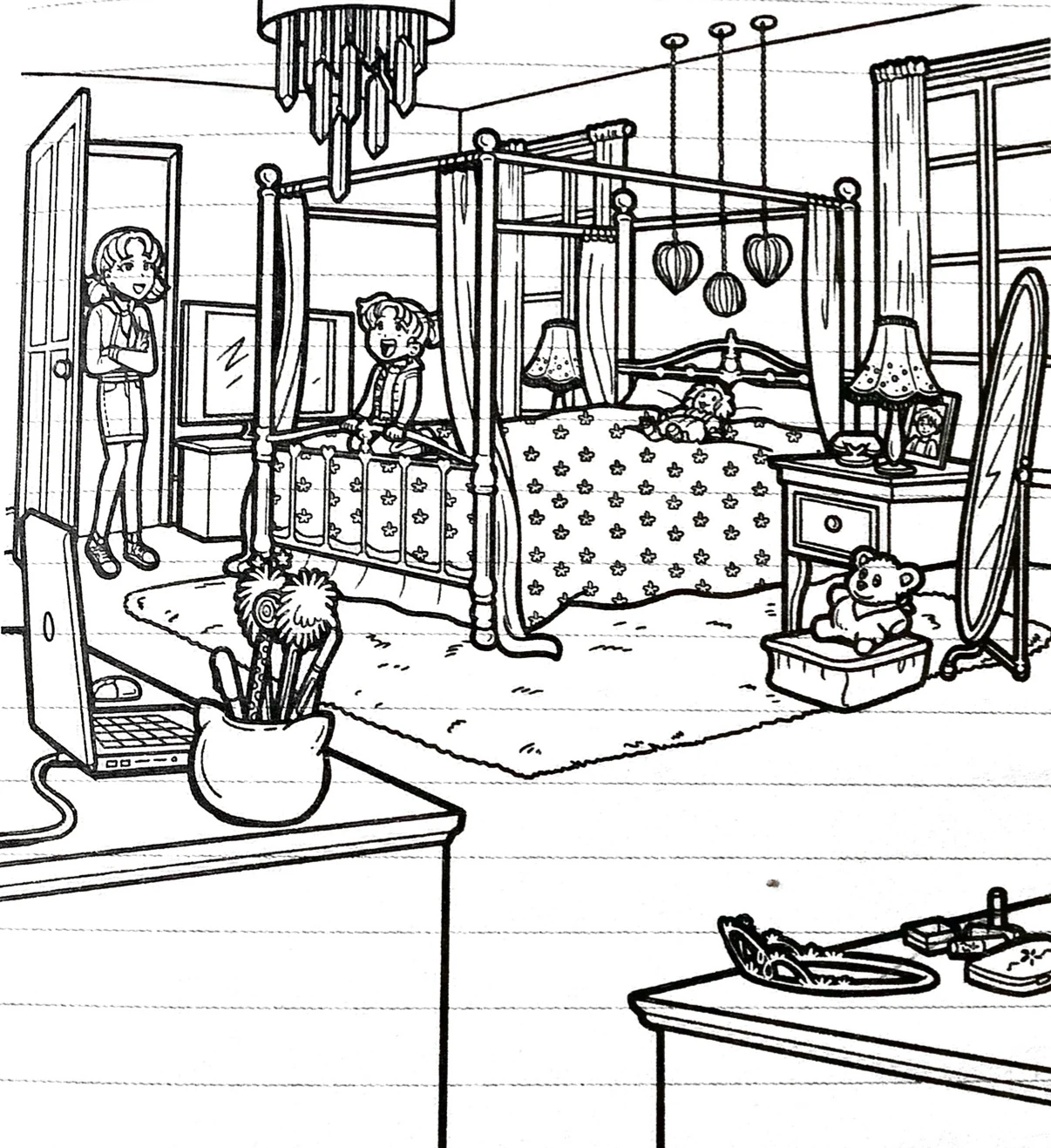dork diaries coloring pages mackenzie and nikki