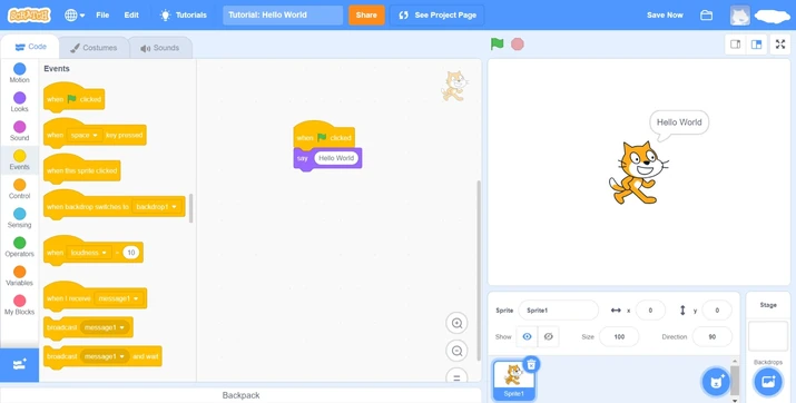 Scratch Tutorial: Hello World | TheEpicness123/lokitheawesome2's Random ...