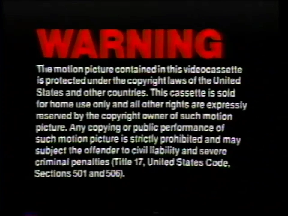 MCA/Universal Pictures Home Entertainment Warning Screens | The FBI ...