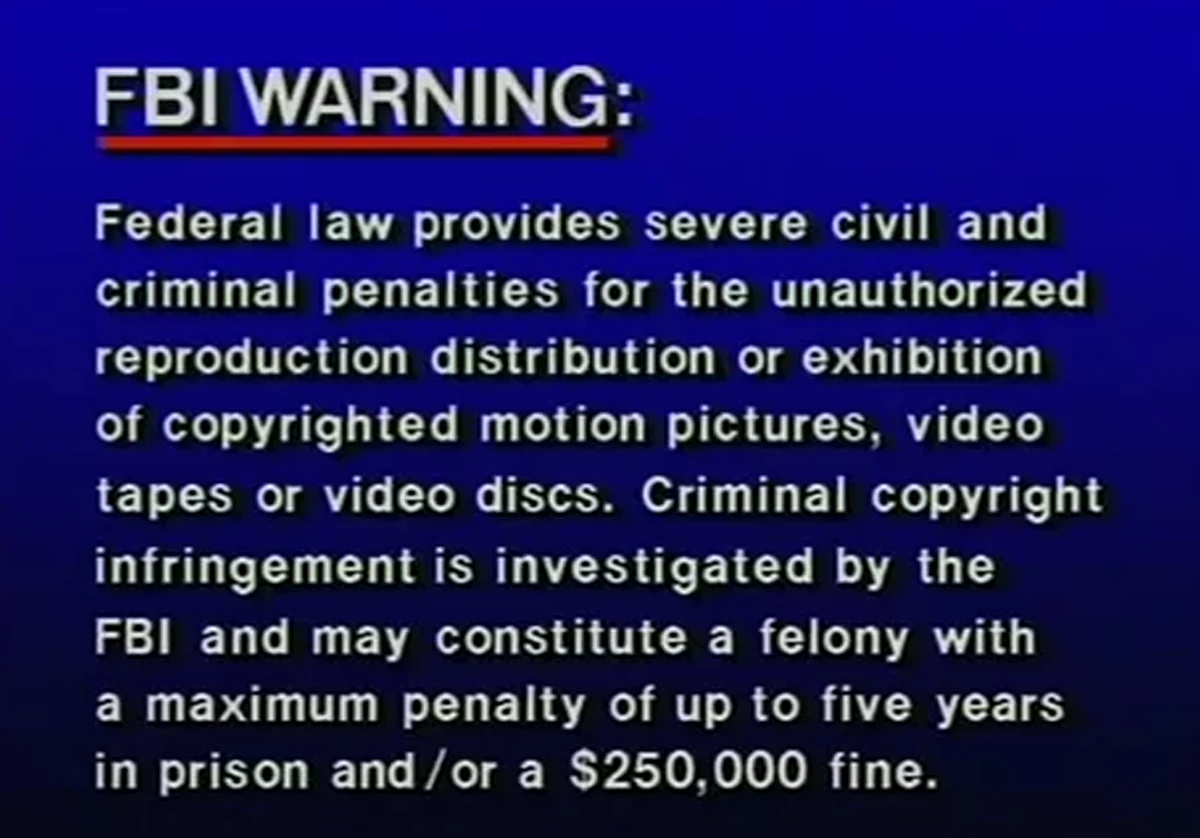 Sony Music Entertainment Warning Screen | The FBI Warning Screens Wiki ...