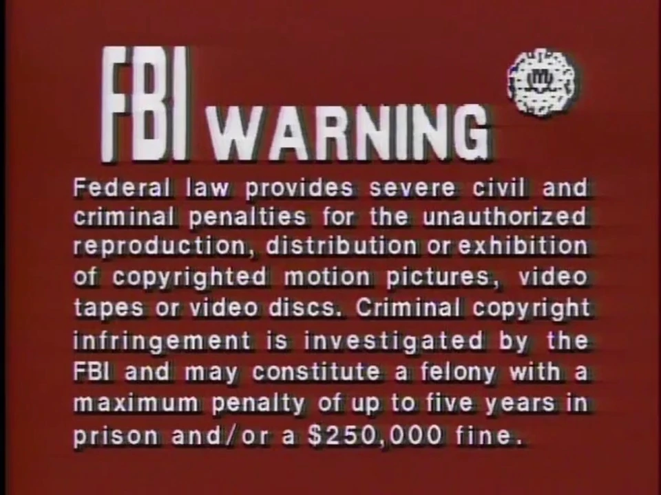 Fbi Warning Vhs 2000
