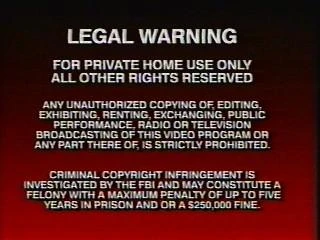 WarnerVision Video Warning Screens | The FBI Warning Screens Wiki | Fandom