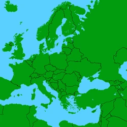 Blank Europe Map No Borders