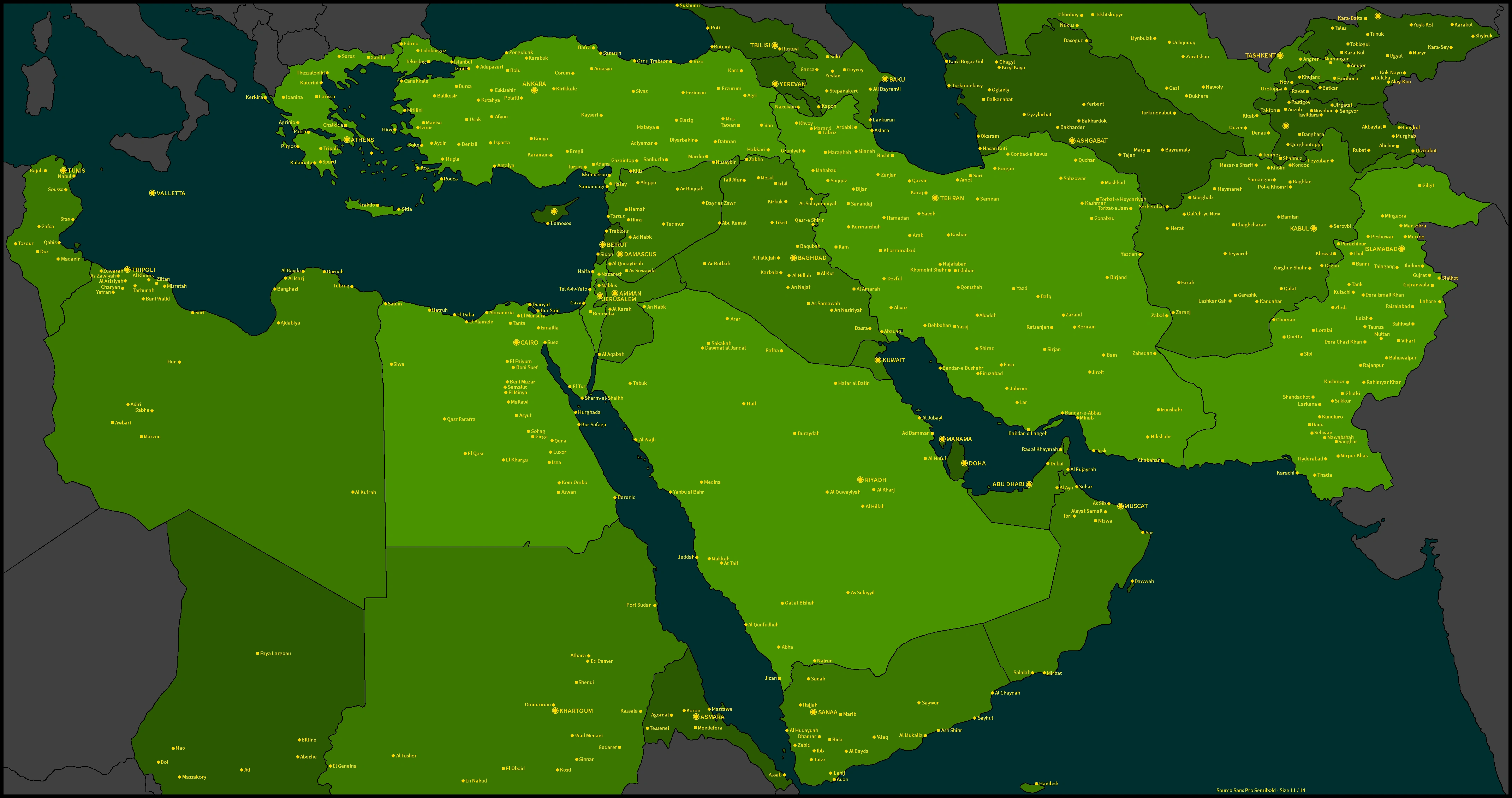 Middle East Map Test Game