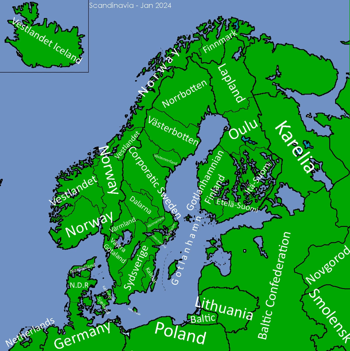 Divided Scandinavia (Map Game) (Archive 2) | TheFutureOfEuropes Wiki ...