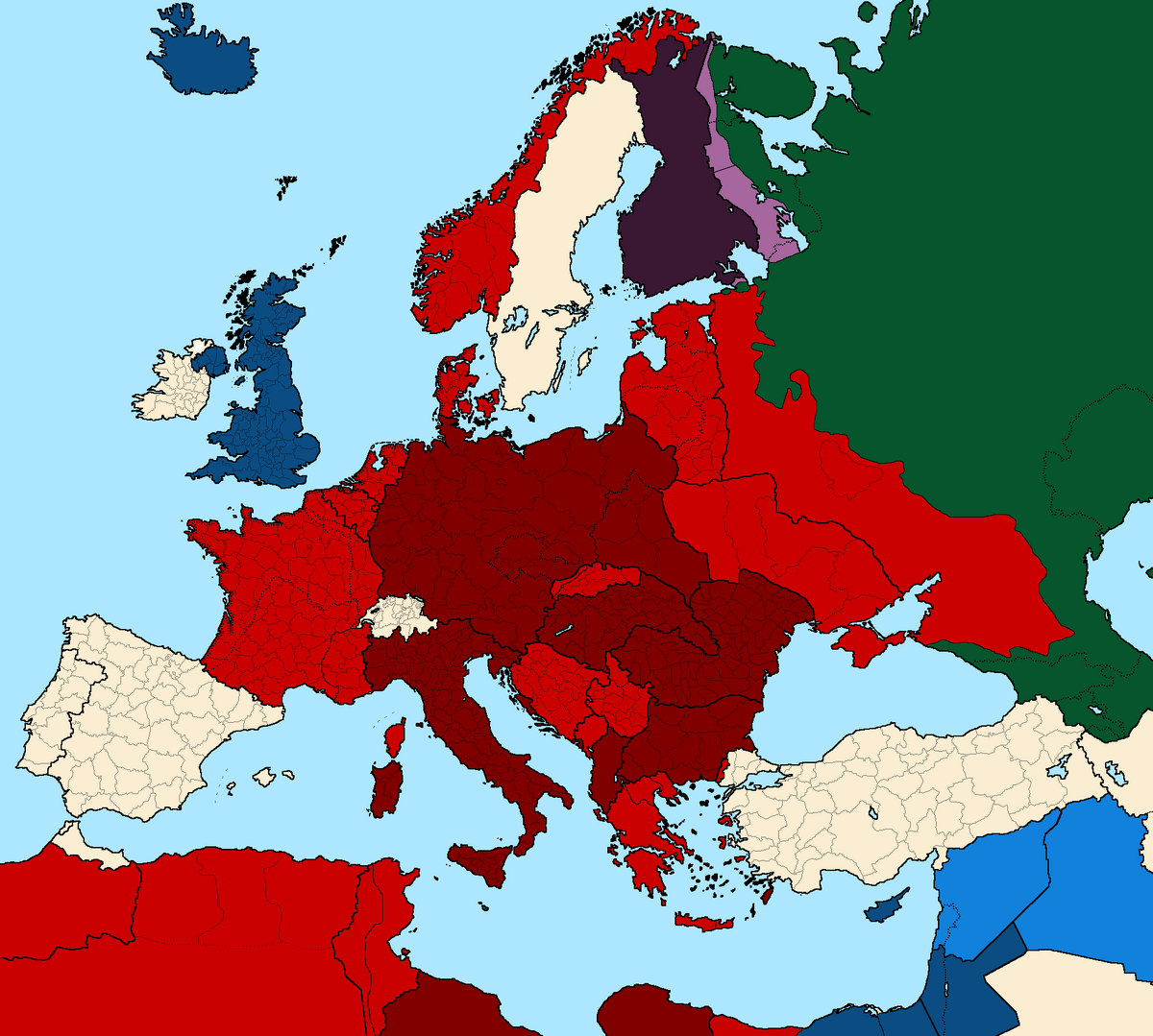 Date: 1942 (Map Game) | TheFutureOfEuropes Wiki | Fandom