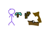 Stick guy gets a diamond pickaxe | Thegamers1222 Wiki | Fandom