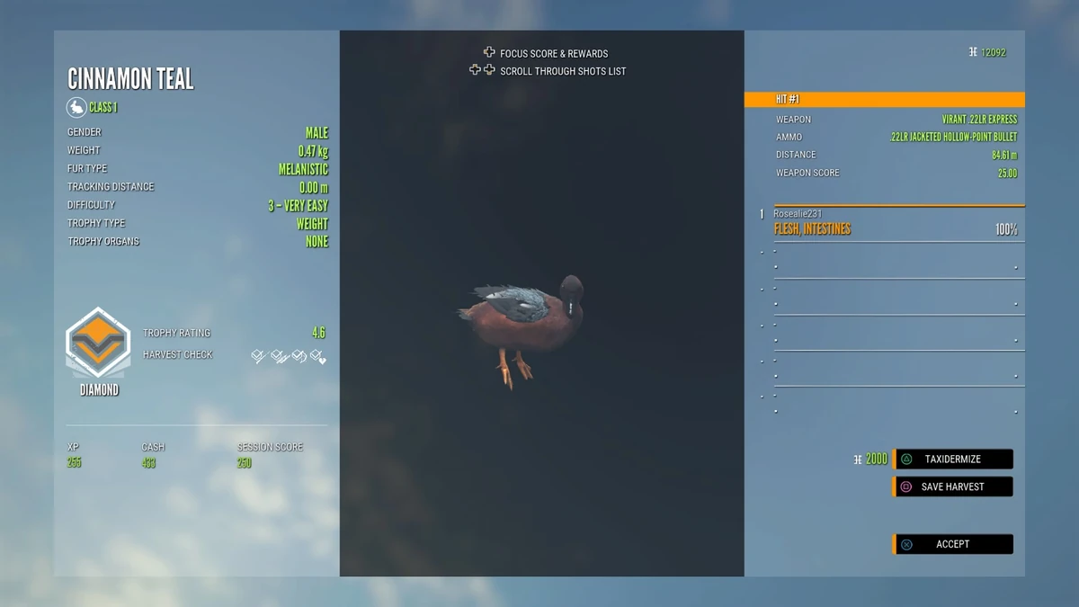 Harvest Screen | TheHunter: Call of the Wild Wiki | Fandom