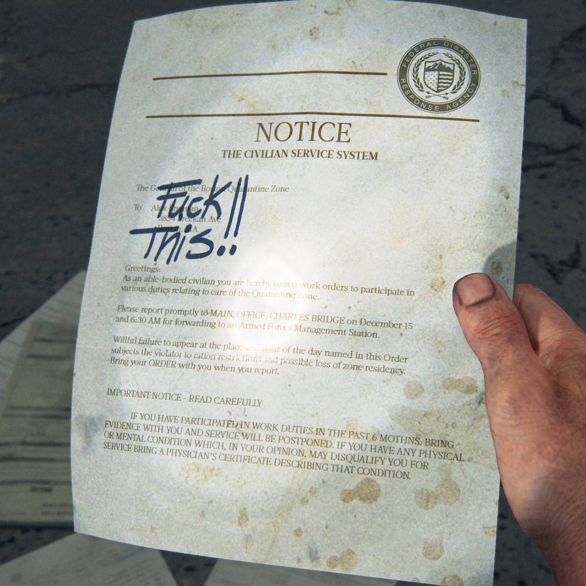 Drafting notice | The Last of Us Wiki | Fandom Drafting notice | The Last of Us Wiki | Fandom