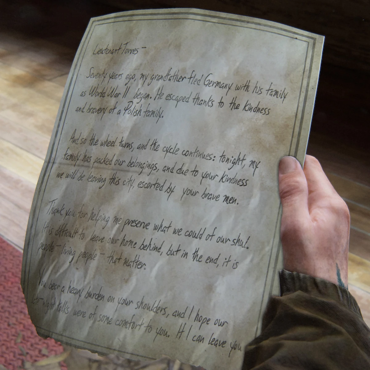 Rabbi Saunders' letter | The Last of Us Wiki | Fandom