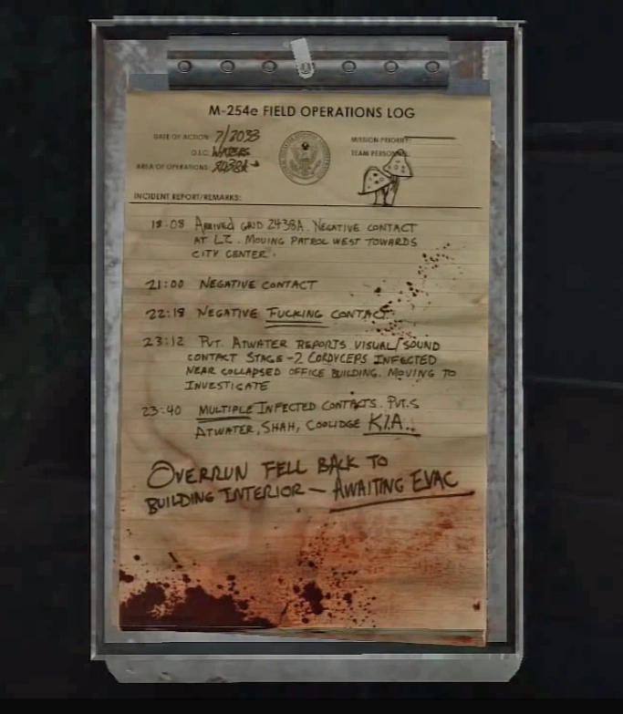 Field ops log | The Last of Us Wiki | Fandom