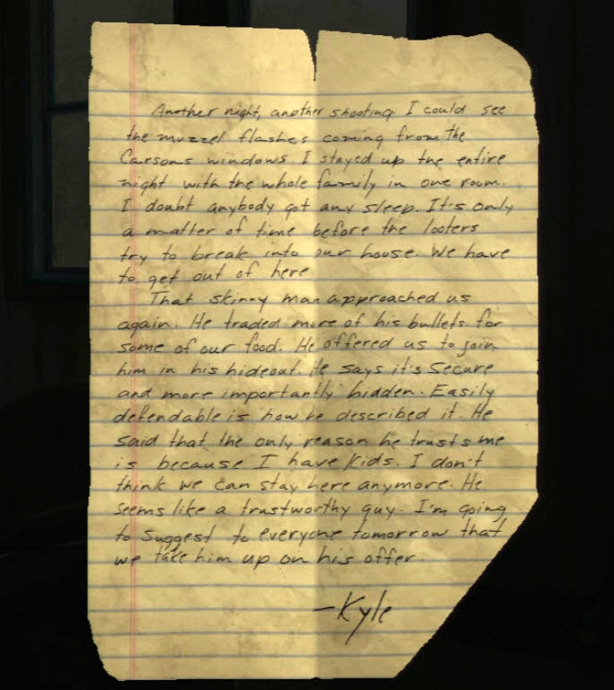 Looting note | The Last of Us Wiki | Fandom