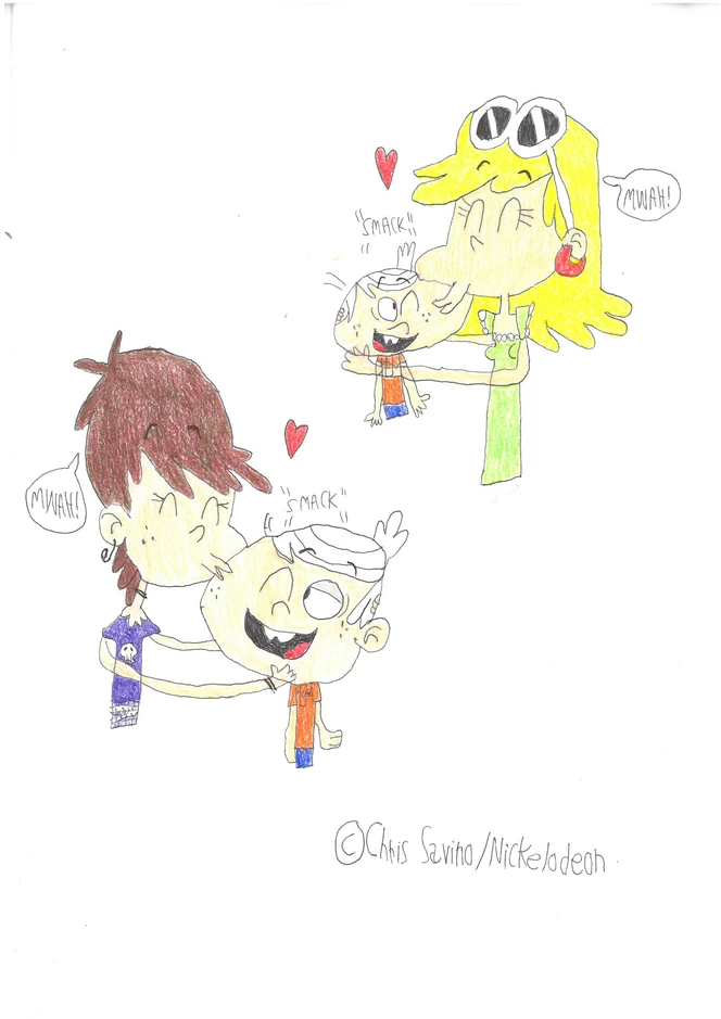 User blog:CartoniAnimatiMania/Leni and Luna kiss Lincoln | The Loud ...