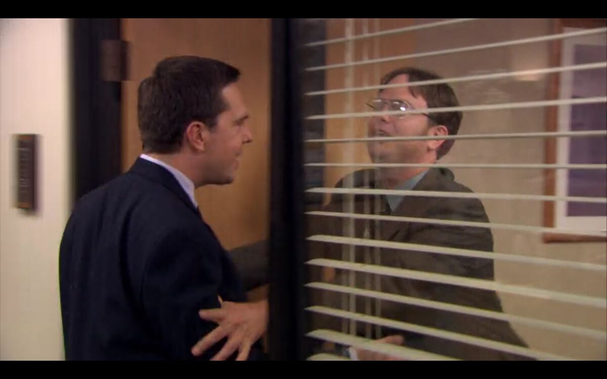 Dwight And Andys Favor Swap Dunderpedia The Office Wiki Fandom