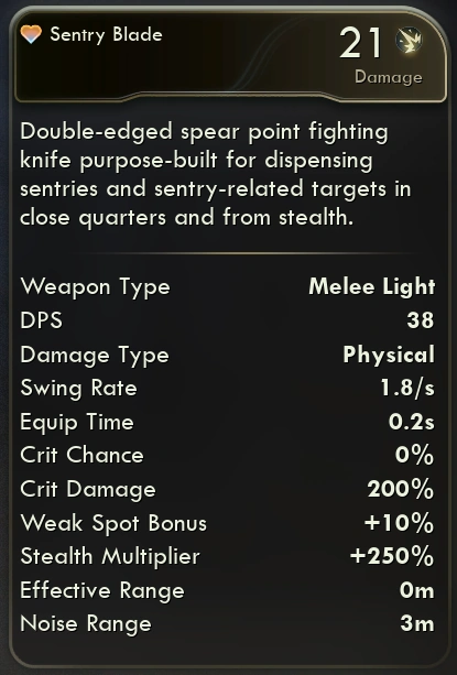 Sentry Blade | The Outer Worlds Wiki | Fandom
