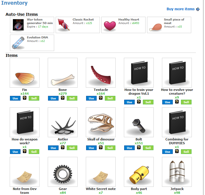 Inventory | The Planet That Have Many Creatures Wiki | Fandom