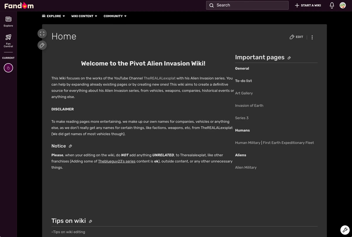 Todo list | Pivot Alien Invasion Wiki | Fandom
