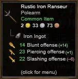 Rustic Iron Ranseur | Therian saga Wiki | Fandom