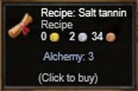 Recipe: Salt tannin | Therian saga Wiki | Fandom