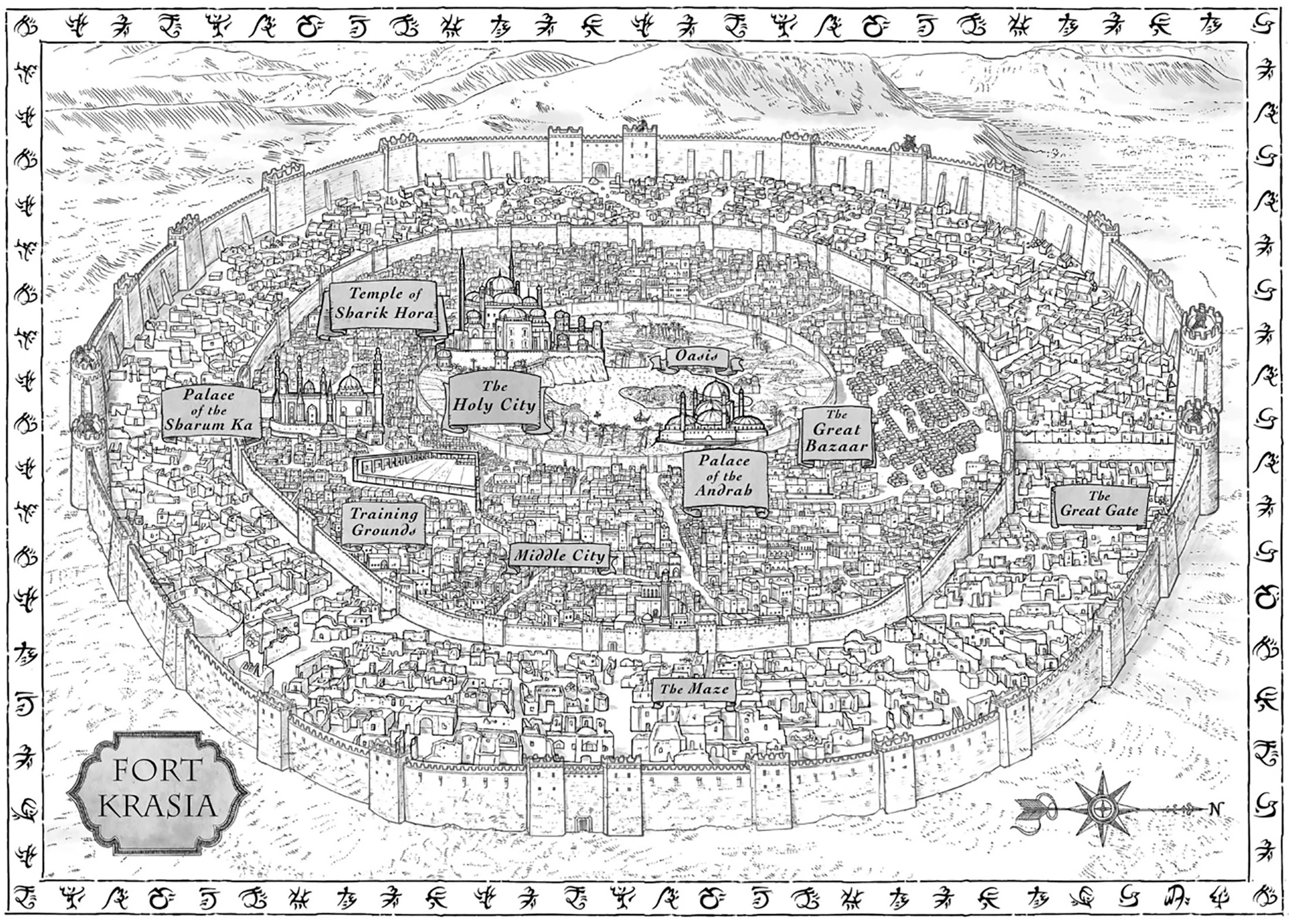 Fort Krasia detailed map from The Desert Prince | Demon Cycle Wiki | Fandom