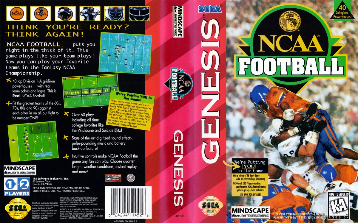 NCAA Football | The Sega Genesis Wiki | Fandom