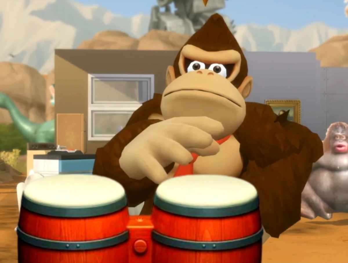 Donkey Kong Saves Funky Kong | The Sims 4: Meme House Wiki | Fandom