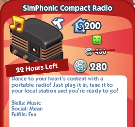 SimPhonic Compact Radio | The Sims Social Wiki | Fandom