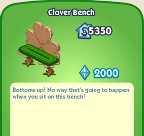 Clover Bench | The Sims Social Wiki | Fandom