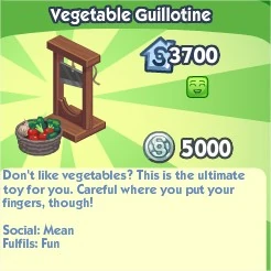 Vegetable Guillotine | The Sims Social Wiki | Fandom