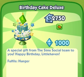 Birthday Cake Deluxe | The Sims Social Wiki | Fandom
