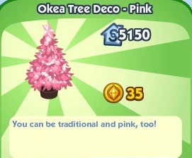 Okea Tree Deco - Pink | The Sims Social Wiki | Fandom