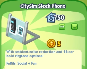 CitySim Sleek Phone | The Sims Social Wiki | Fandom