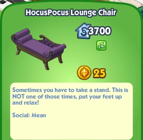 HocusPocus Lounge Chair | The Sims Social Wiki | Fandom