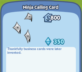 Ninja Calling Card | The Sims Social Wiki | Fandom