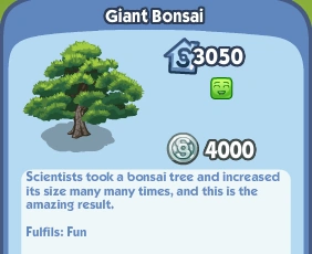 Giant Bonsai | The Sims Social Wiki | Fandom