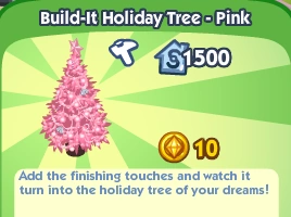 Build-It Holiday Tree - Pink | The Sims Social Wiki | Fandom