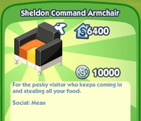 Sheldon Command Armchair | The Sims Social Wiki | Fandom
