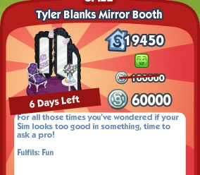 Tyler Blanks Mirror Booth | The Sims Social Wiki | Fandom