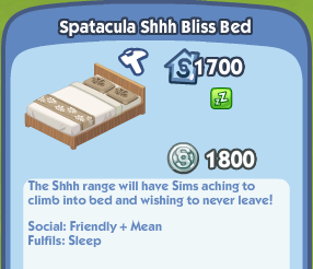 Spatacula Shhh Bliss Bed | The Sims Social Wiki | Fandom
