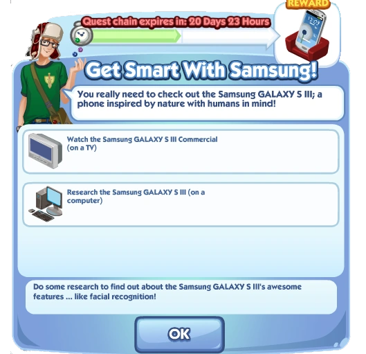 Get Smart With Samsung! | The Sims Social Wiki | Fandom