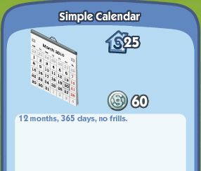 Simple Calendar | The Sims Social Wiki | Fandom