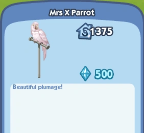 Mrs X Parrot | The Sims Social Wiki | Fandom