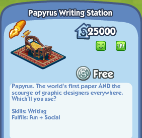 Papyrus Writing Station | The Sims Social Wiki | Fandom